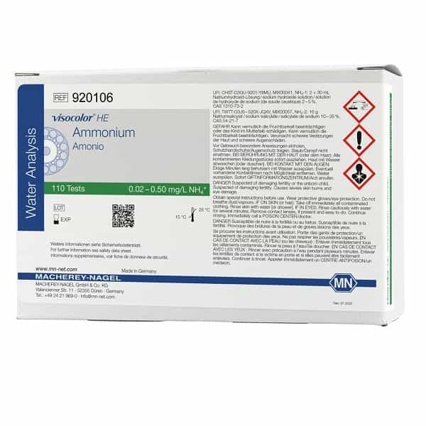 Colorimetric test kit VISOCOLOR HE Ammonium, refill pack | CSQ Analytics