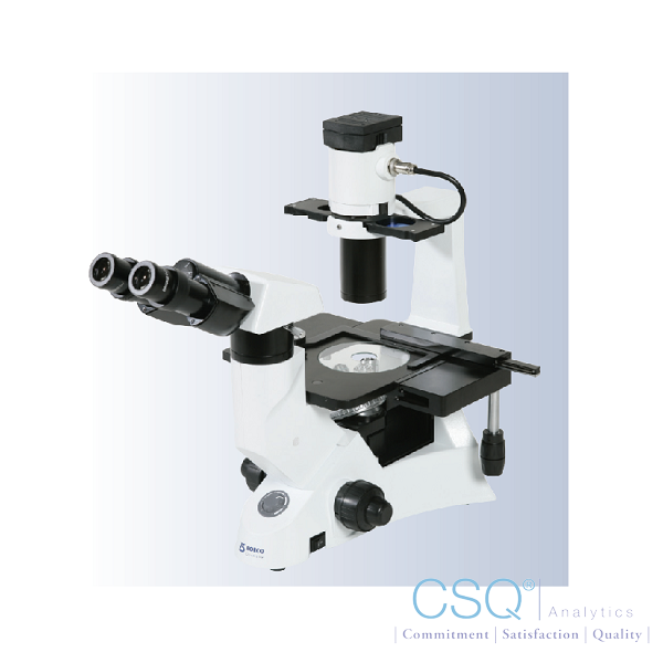 Inverted Binocular Biological Microscope,including Mechenical ruler ...