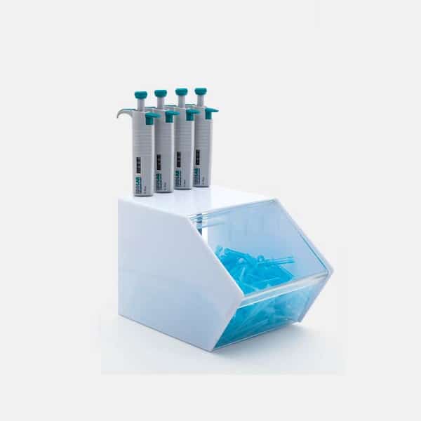 stand – micropipette – 4 station – with bin | CSQ Analytics